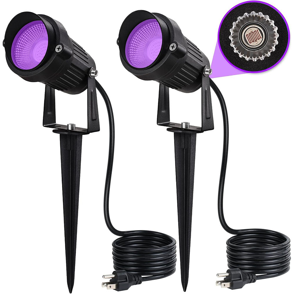 120V 10W Purple LED Waterproof Black Spotlight For Halloween Party wit ...