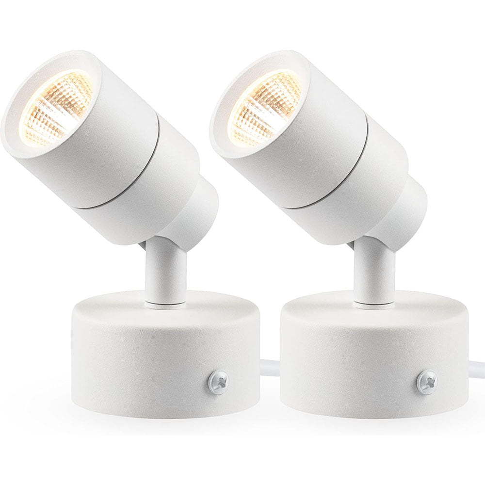 Up Lights Indoor - Sunvie White LED Floor Spotlight Up Lights 2 Pack ...